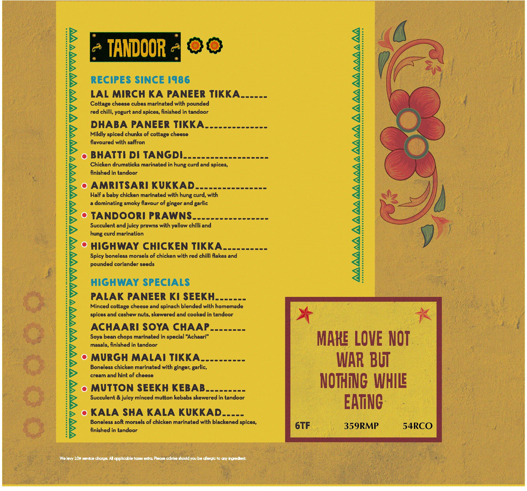 Menu at Dhaba 7 Chandigarh A Premium Rest-O-Bar, Chandigarh