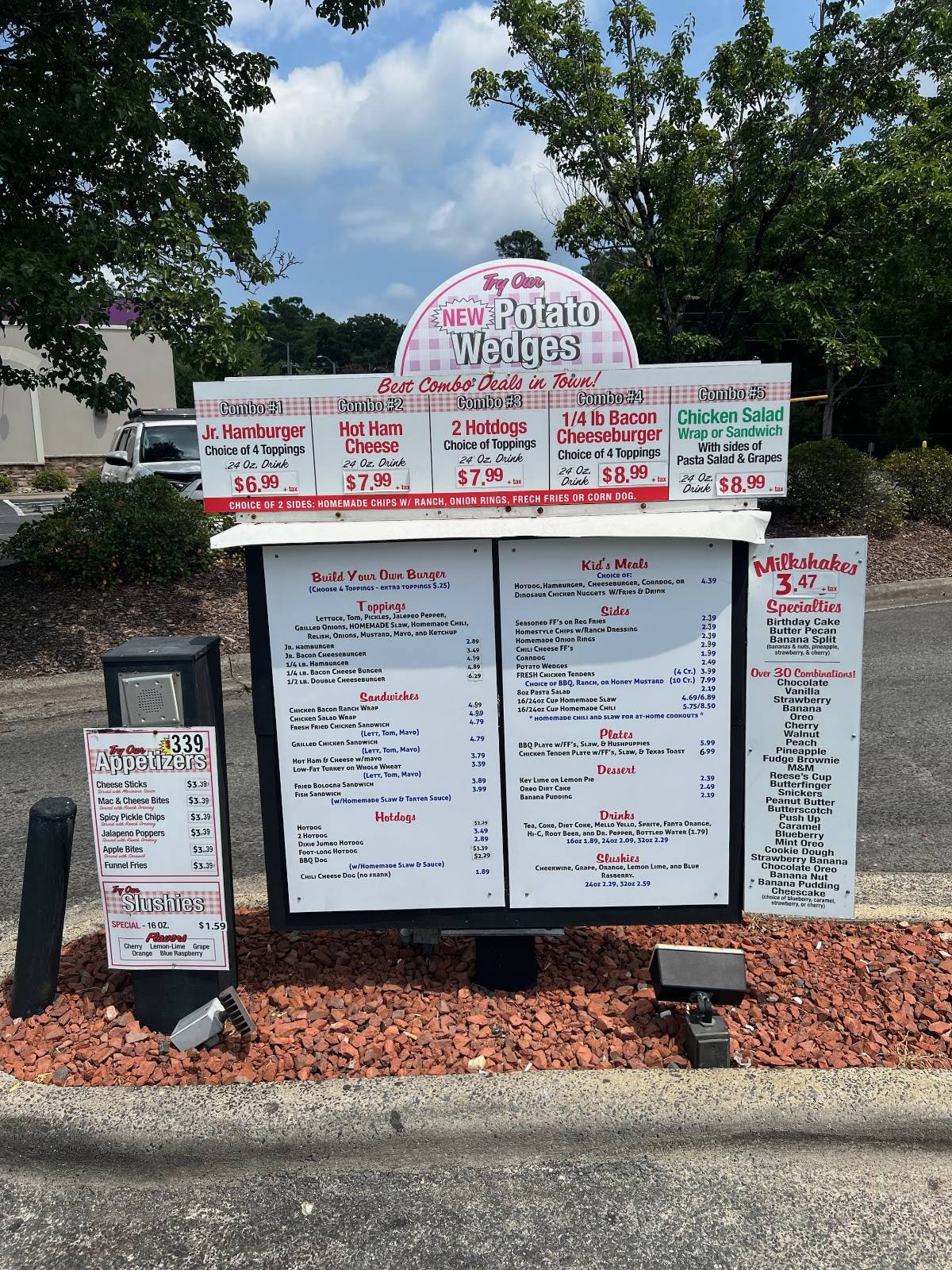 Menu at Dixie Express fast food, Asheboro