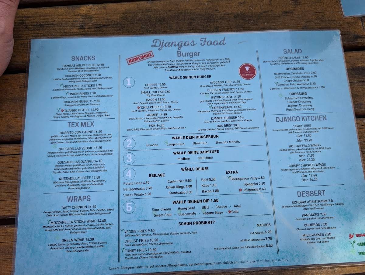 Speisekarte von Django Restaurant Bar, Nidderau