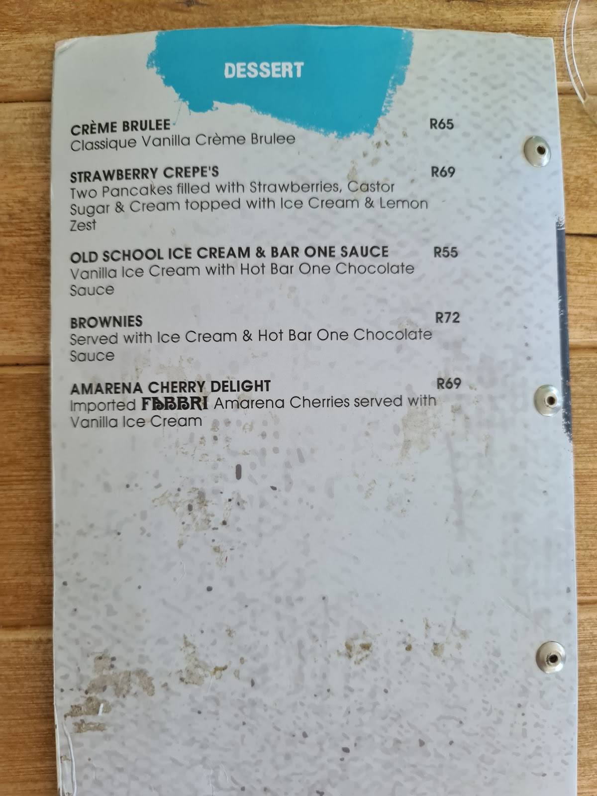 Menu at Taso's Bar & Grill Ballito, Dolphin Coast