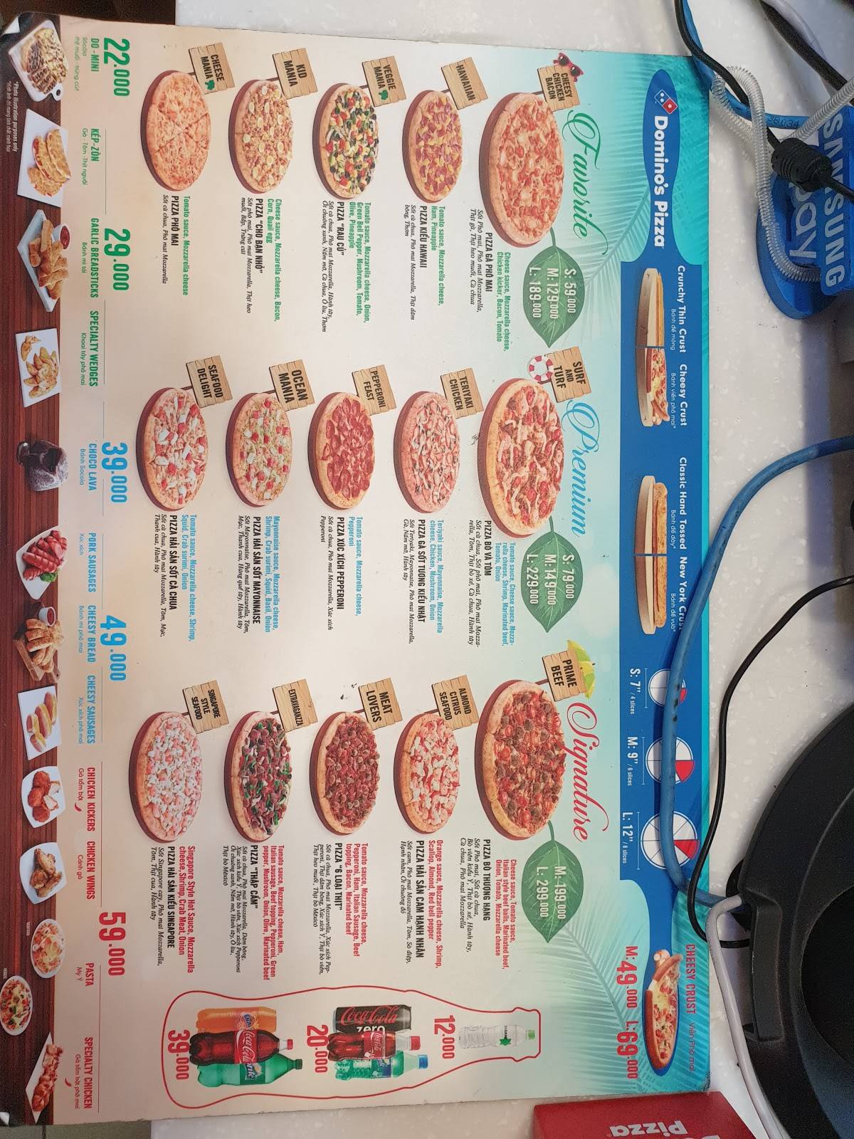 Menu at Domino's Pizza Phan Huy Ích restaurant, Ho Chi Minh City