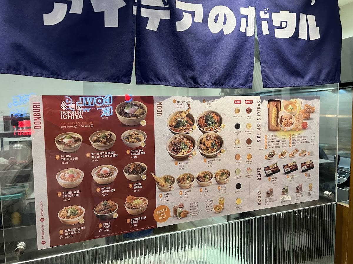 Carta del restaurante Donburi Ichiya Gading Serpong, Curug Sangereng