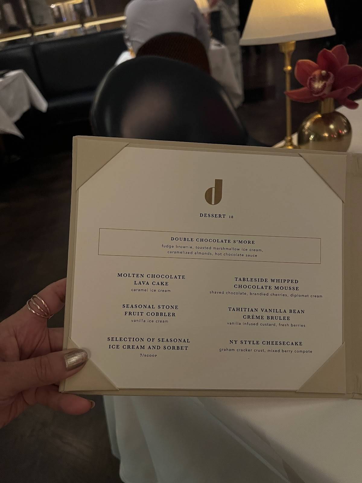 Menu at Don's Prime steakhouse, Las Vegas