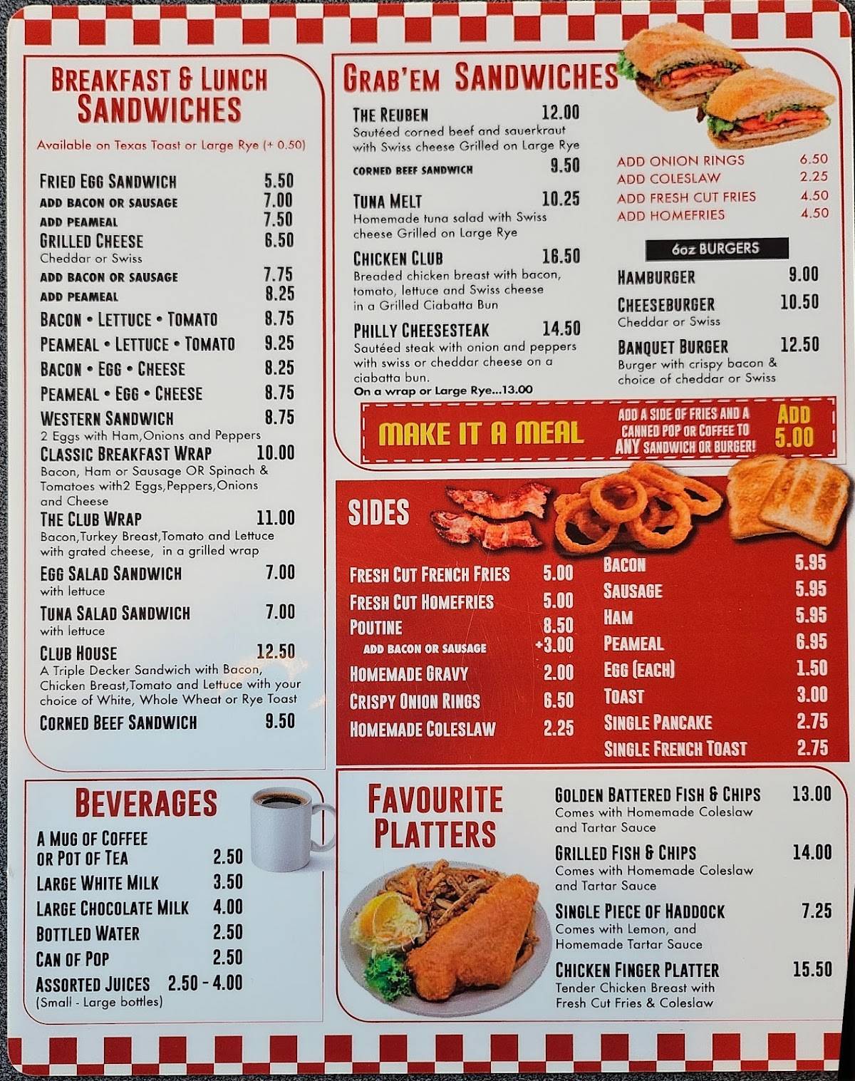 Menu at Donut Diner restaurant, Hamilton, Stone Church Rd E