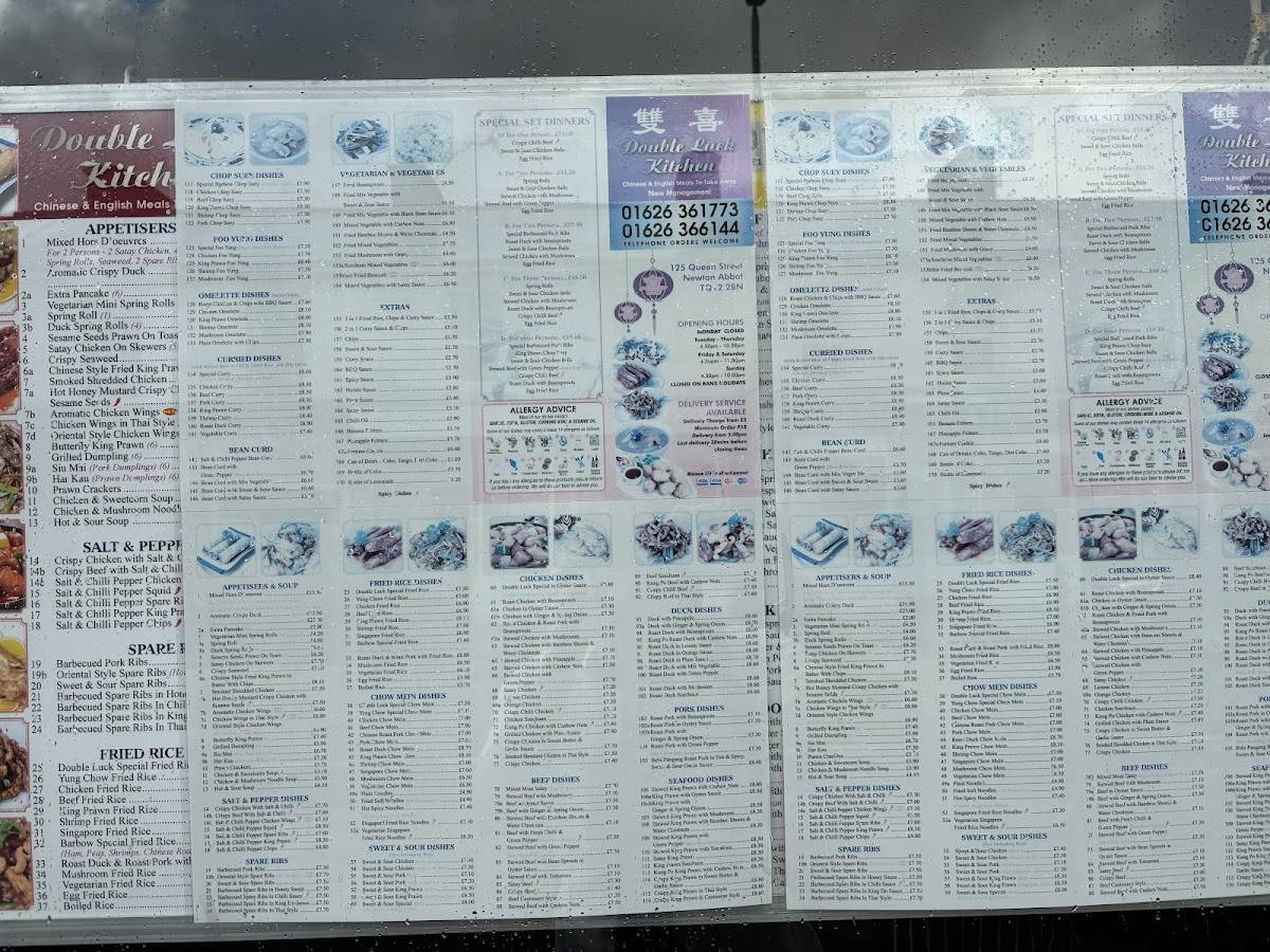 Menu at Double Luck Kitchen fast food, Newton Abbot
