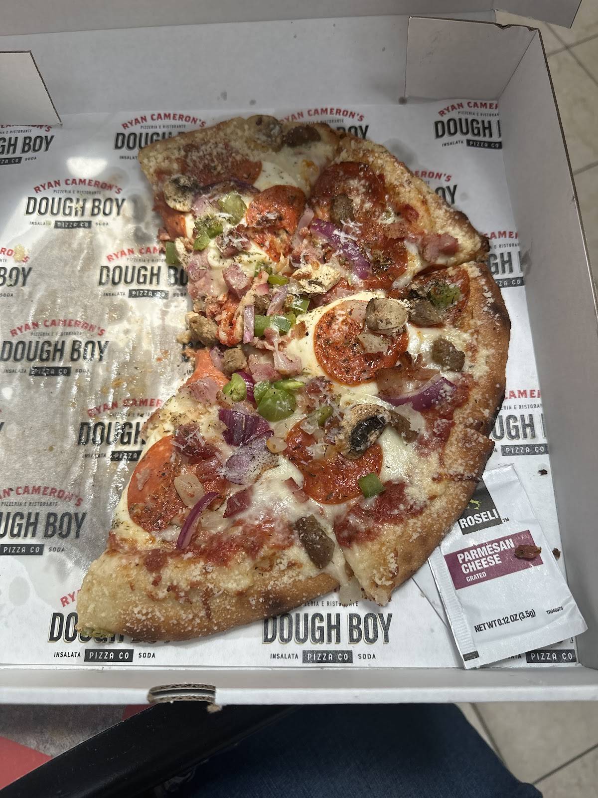 Menu at Ryan Cameron's Dough Boy Pizza Co. pizzeria, Candler-McAfee