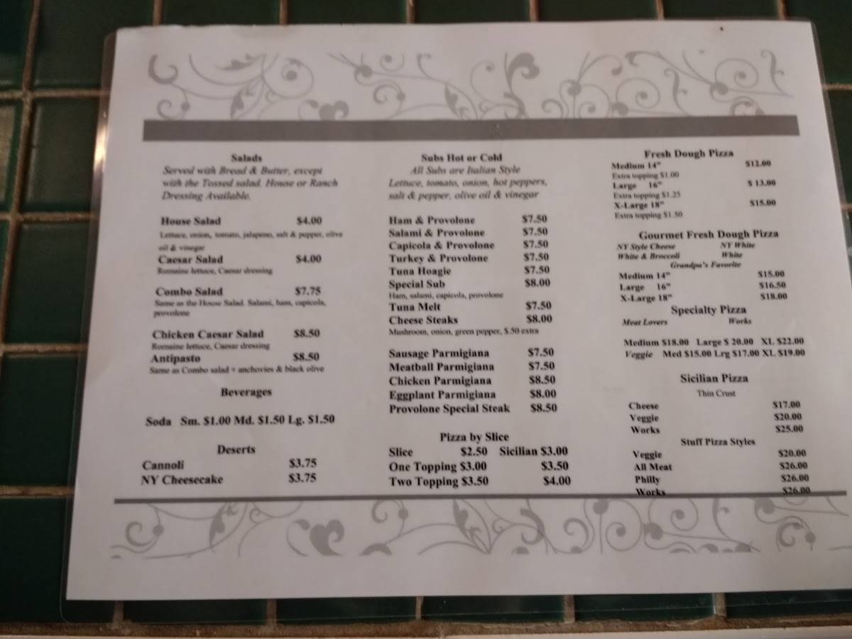 Menu at Bronx Pizza Wy pizzeria, Cheyenne