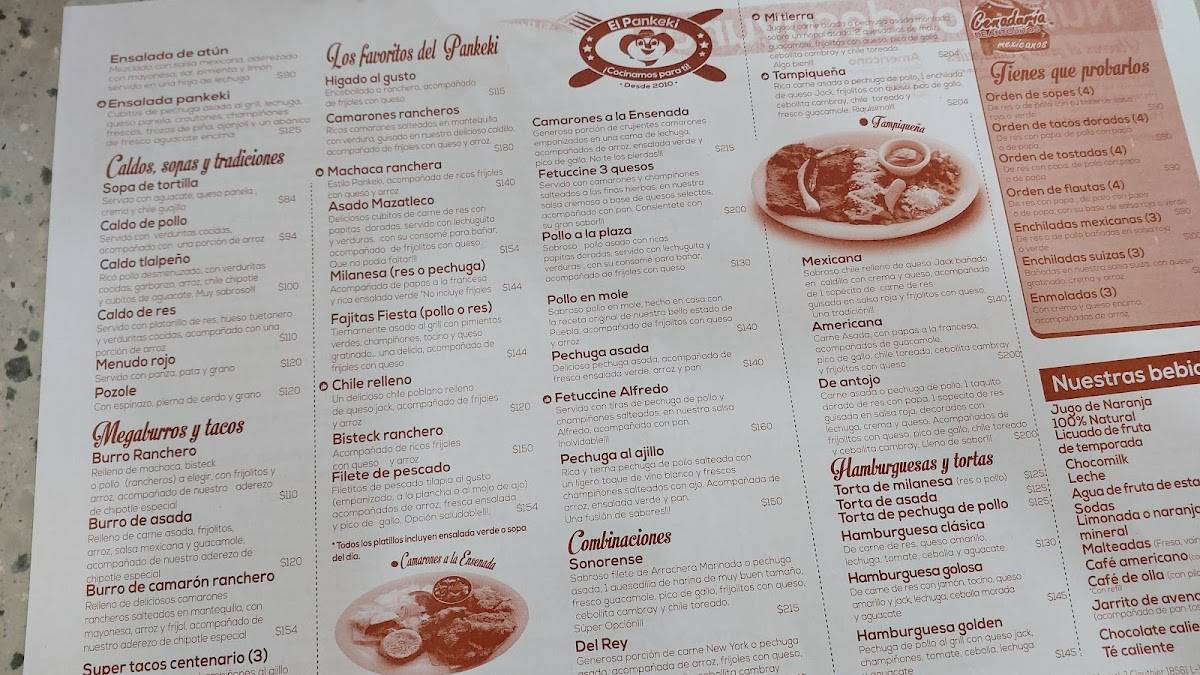 Carta del restaurante EL PANKEKI MONARCA, Tijuana