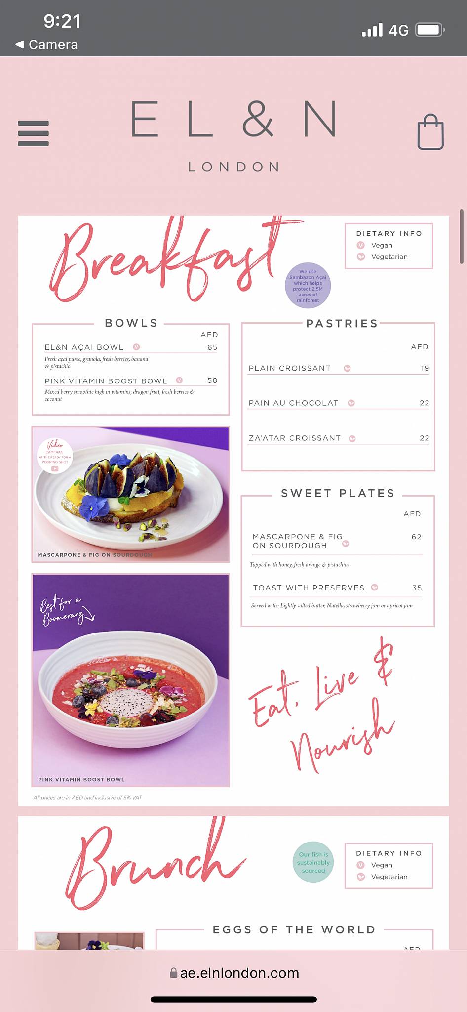 Menu at EL&N London - DIFC Dubai cafe, Dubai