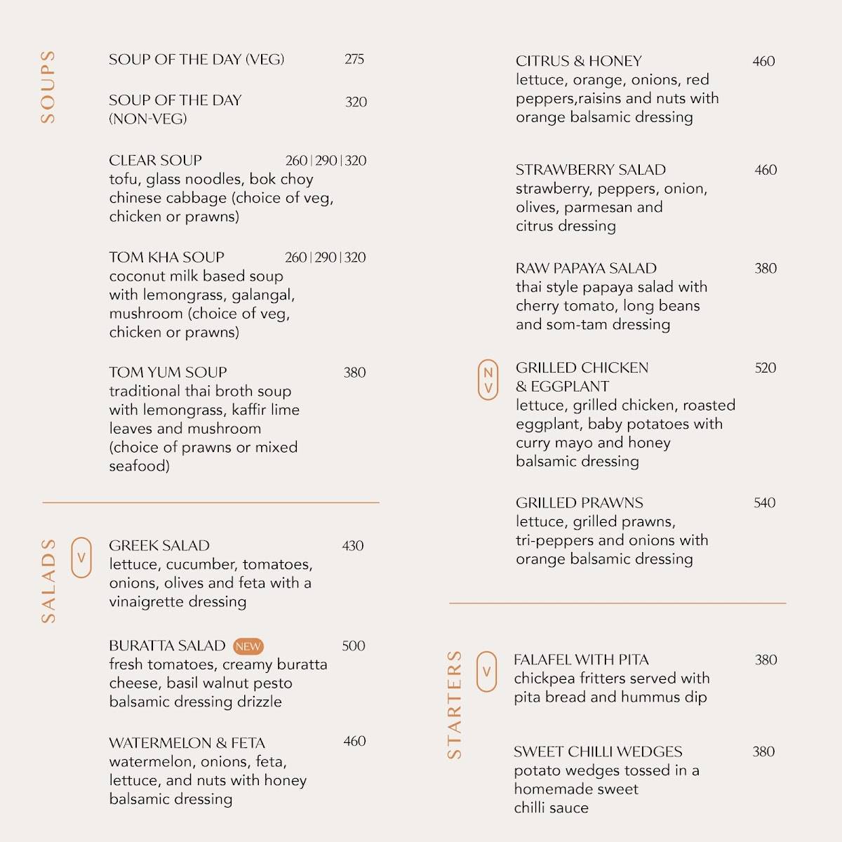 Menu at East Coast at Madras Square, Chennai, 2/520