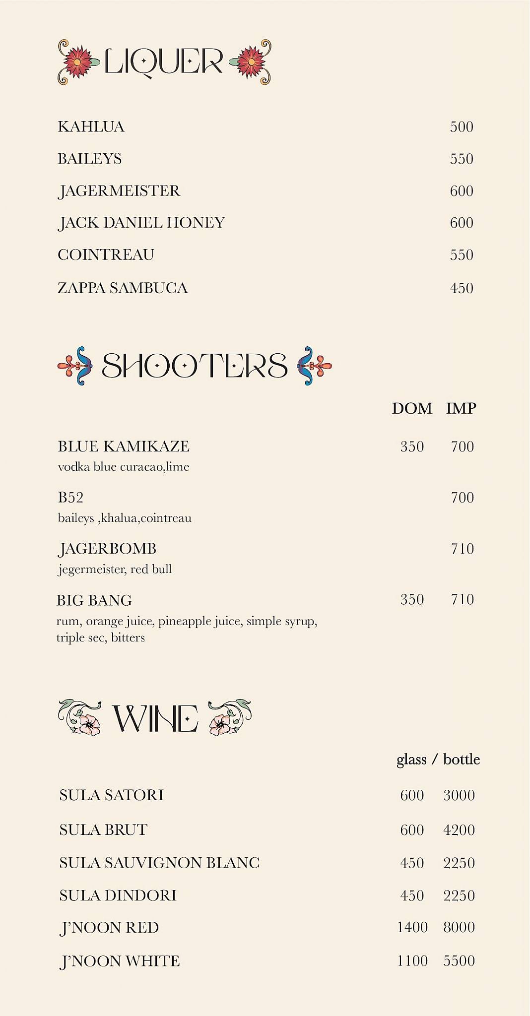 Menu at East Coast at Madras Square, Chennai, 2/520