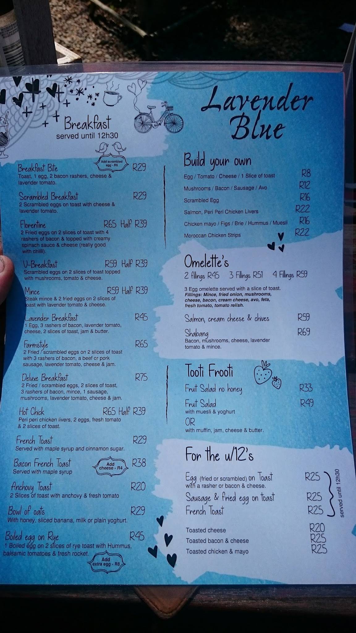 Menu at Lavender Blue Market, Café & Deli restaurant, East London ...
