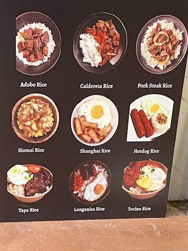 Menu at Eats Manila restaurant, Toronto