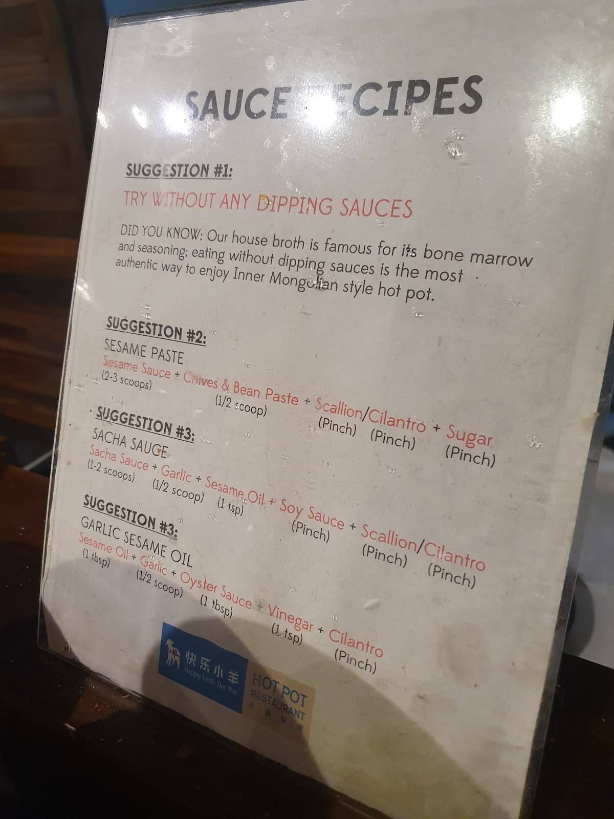 Menu at Happy Lamb Hot Pot, Edison 快乐小羊 restaurant, Edison