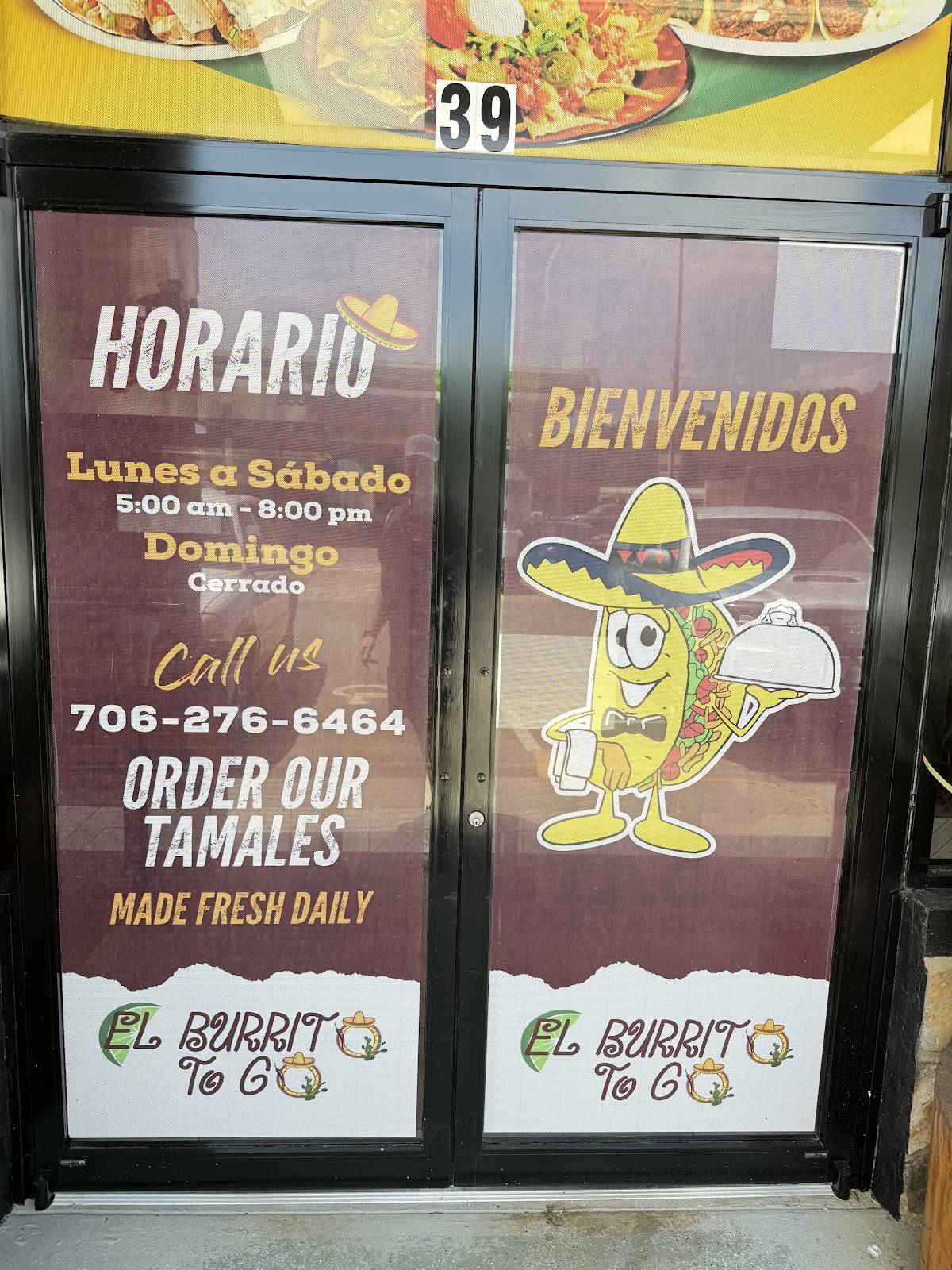 Menu at El Burrito restaurant, East Ellijay, 39 Maddox Cir