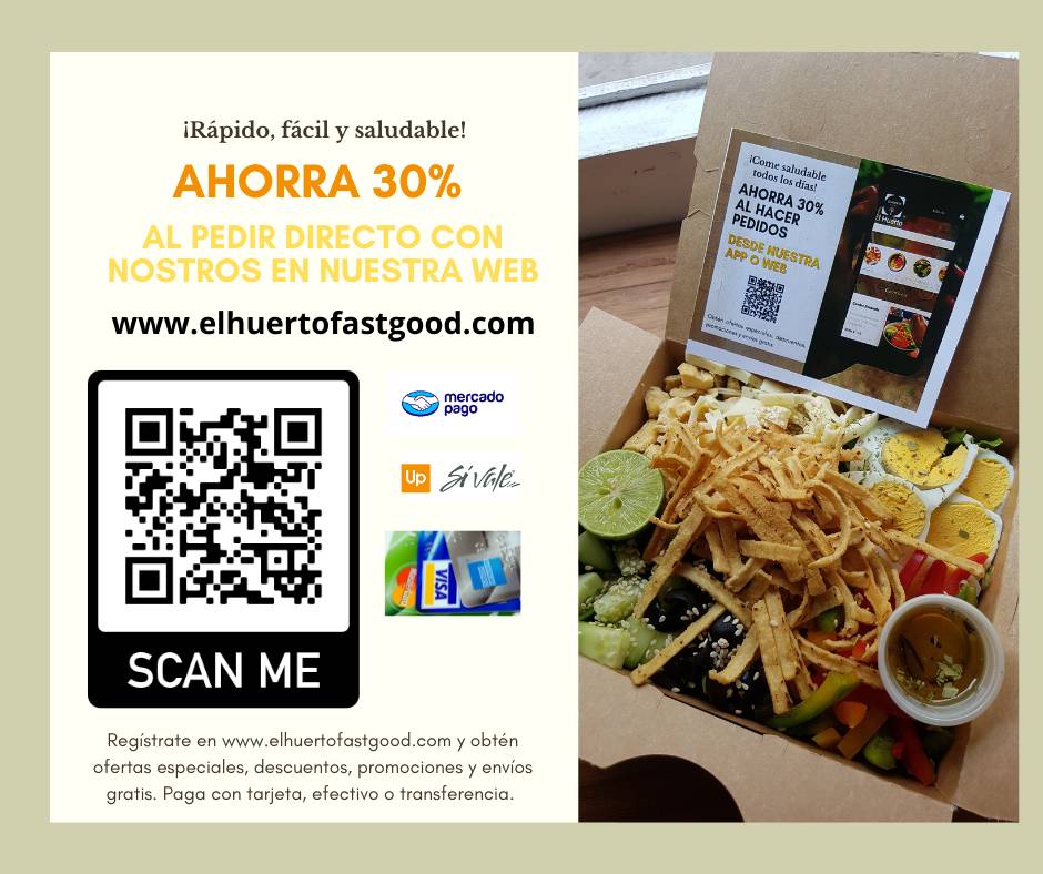 Carta del restaurante El Huerto Fast Good, Ciudad del México