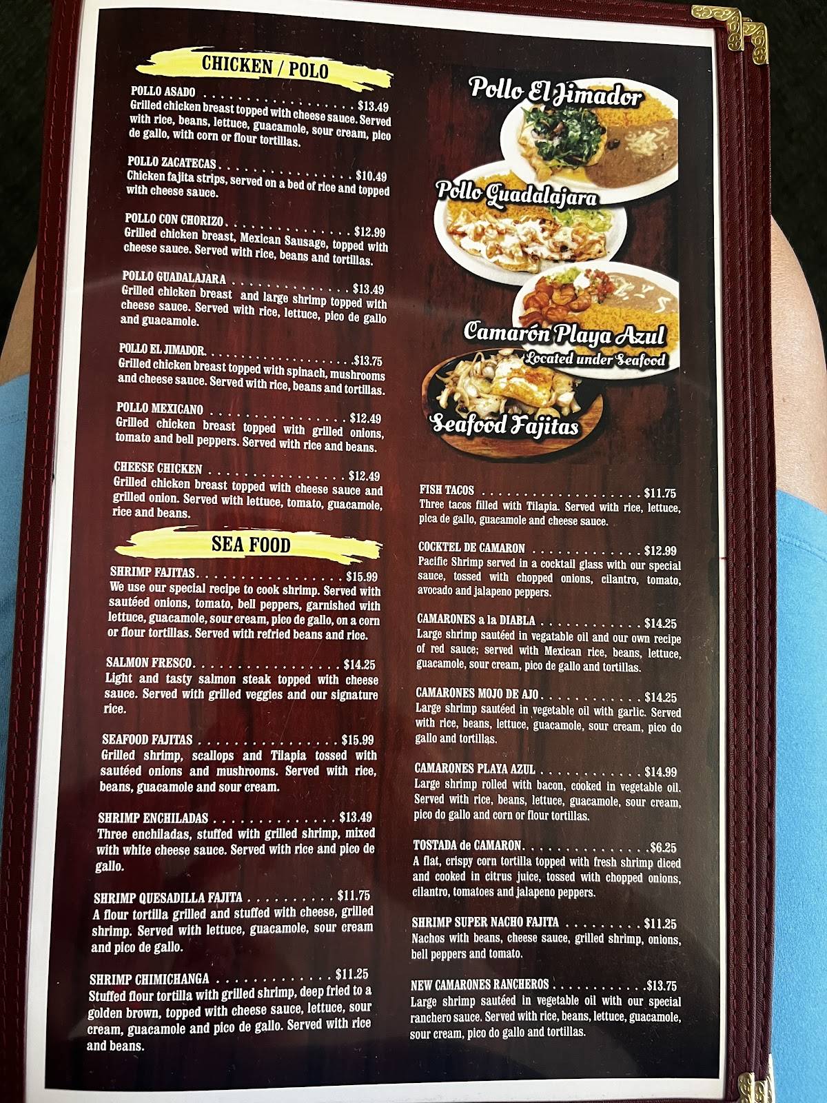 Menu at El Jimador Mexican Restaurant, Iola
