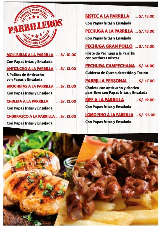 Carta del restaurante El gran Pollo - Carabayllo, Carabayllo