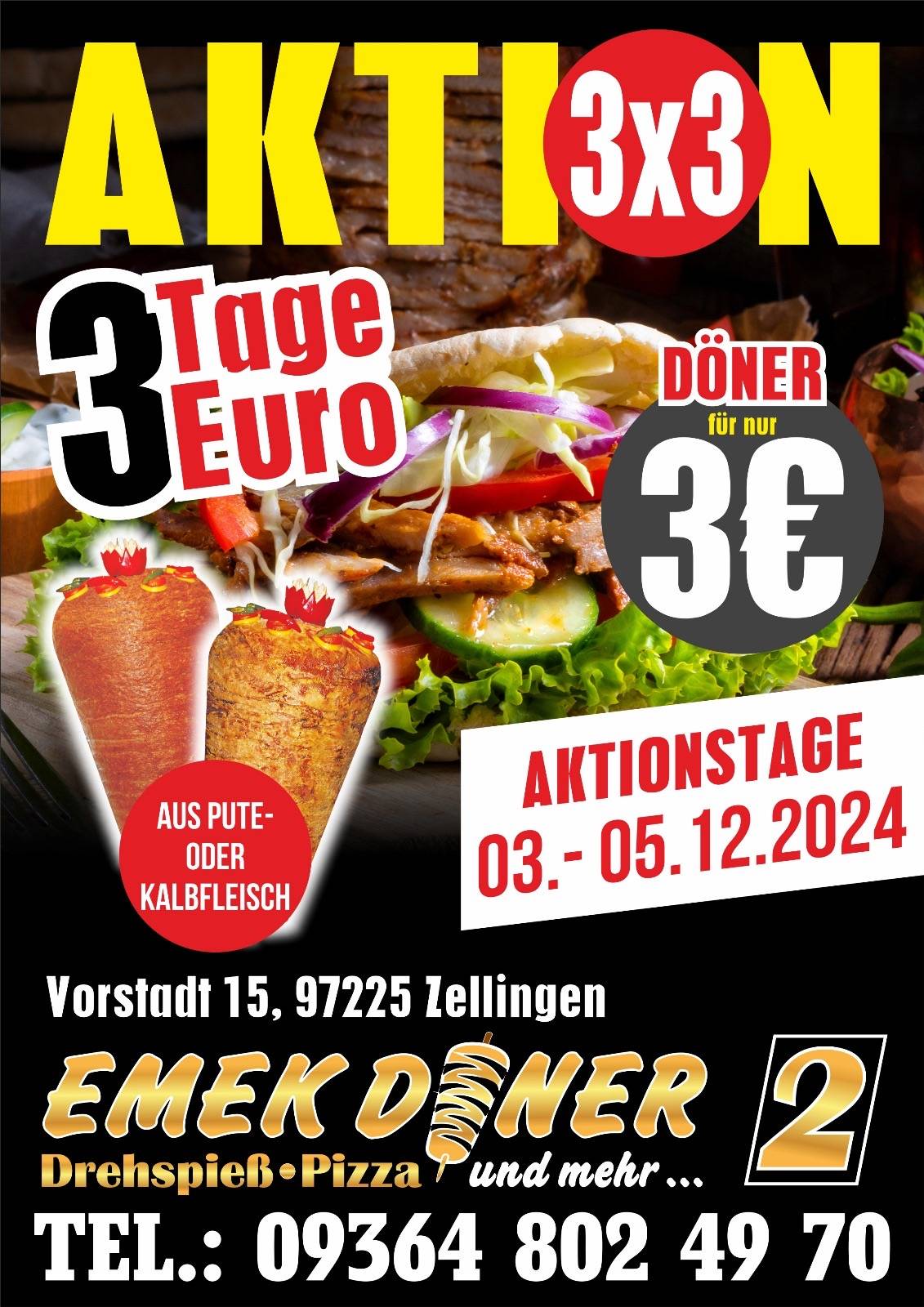 Speisekarte von Emek Döner 2 Zellingen pizza, Zellingen
