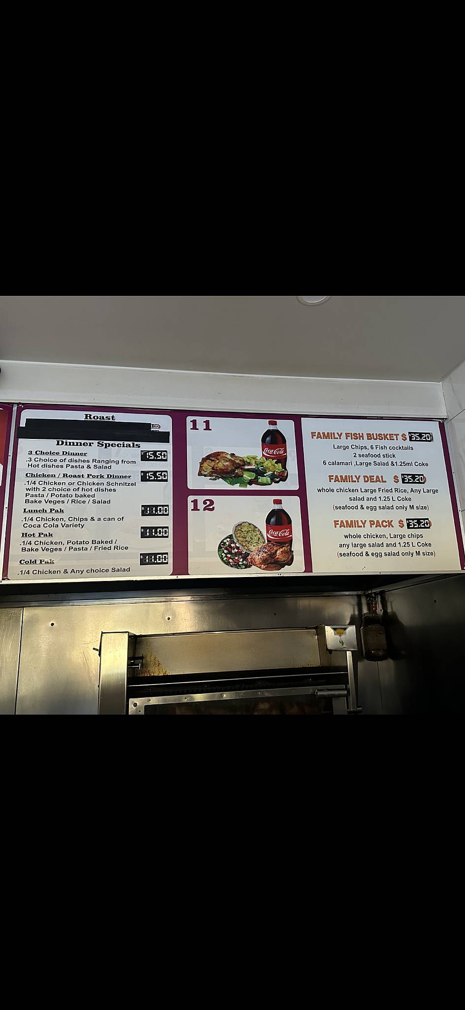 Menu at Enjoy restaurant, Morisset