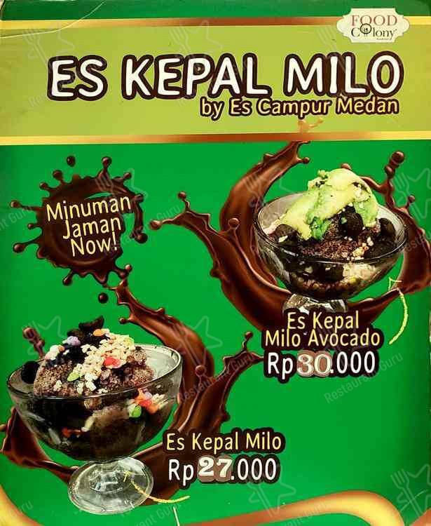 Menu at Es Campur Medan Bang Yusril, Jakarta, Food Colony