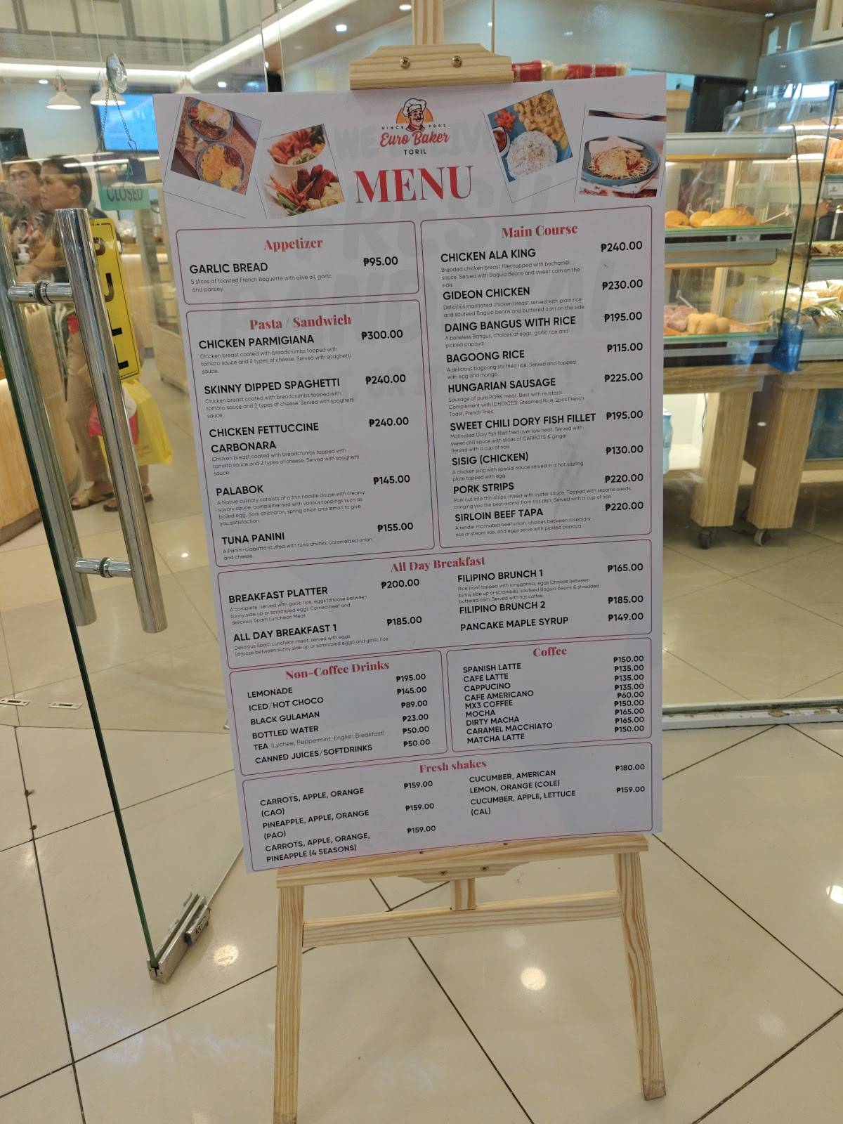 Carta de EuroBaker, Dávao, Gaisano Mall of Toril Building