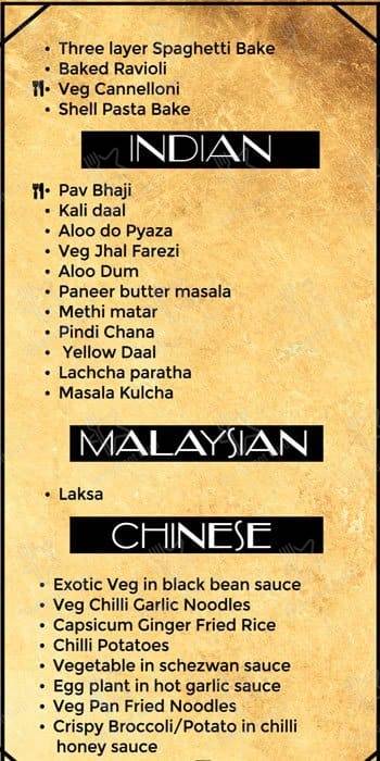 Menu at Exotic Eats, Kolkata