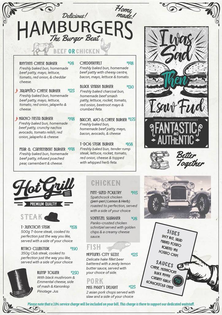 Menu at F.U.D Restaurant and Bar, Pretoria