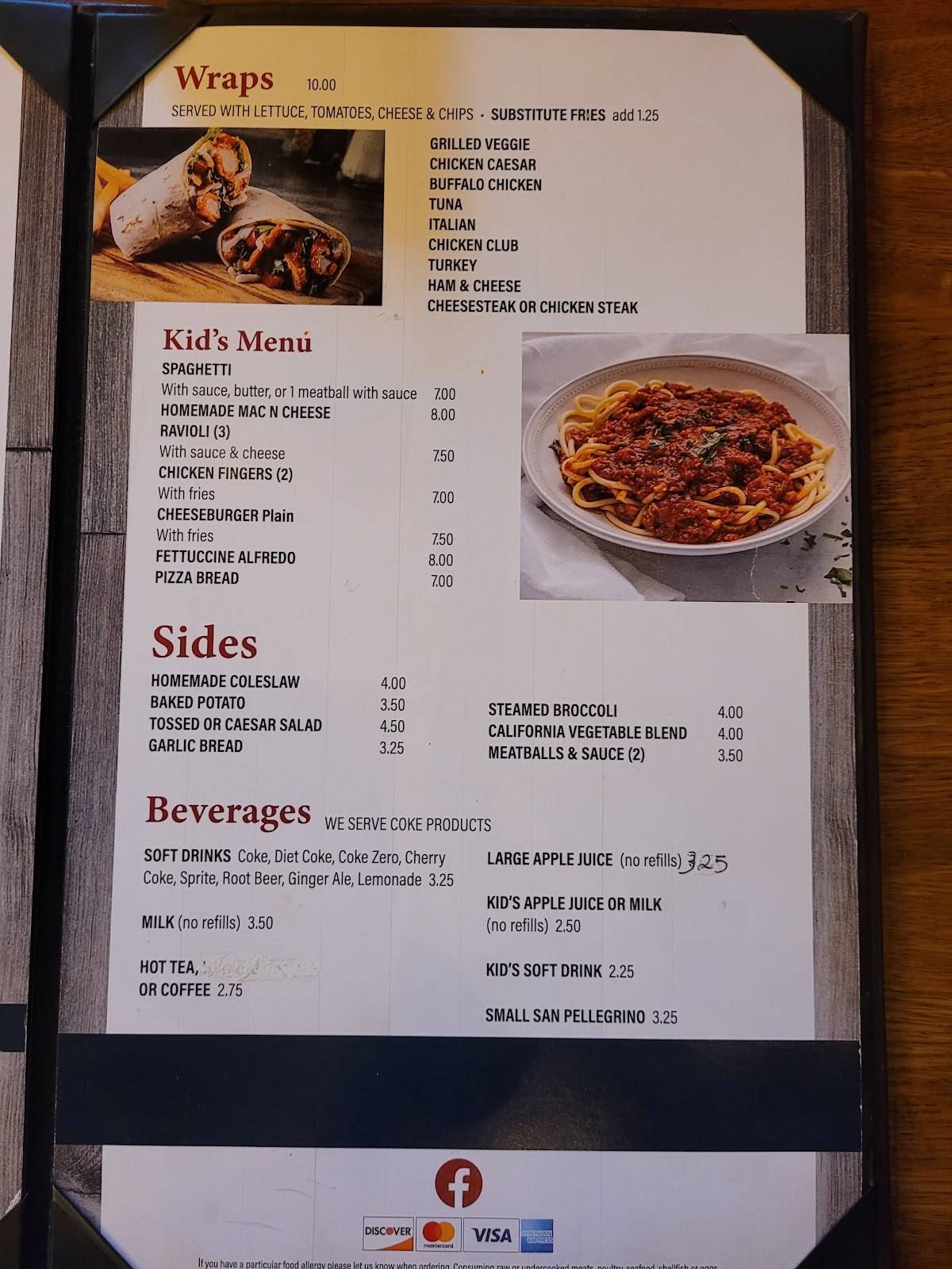 Menu at Fabio's Restaurant & Authentic Italian Cuisine, Grantville