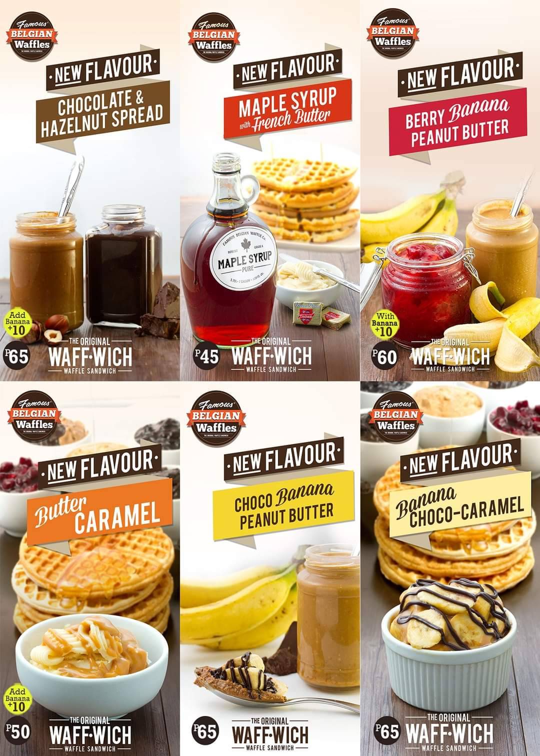 Carta del café Famous Belgian Waffle SM Center Tuguegarao, Tuguegarao