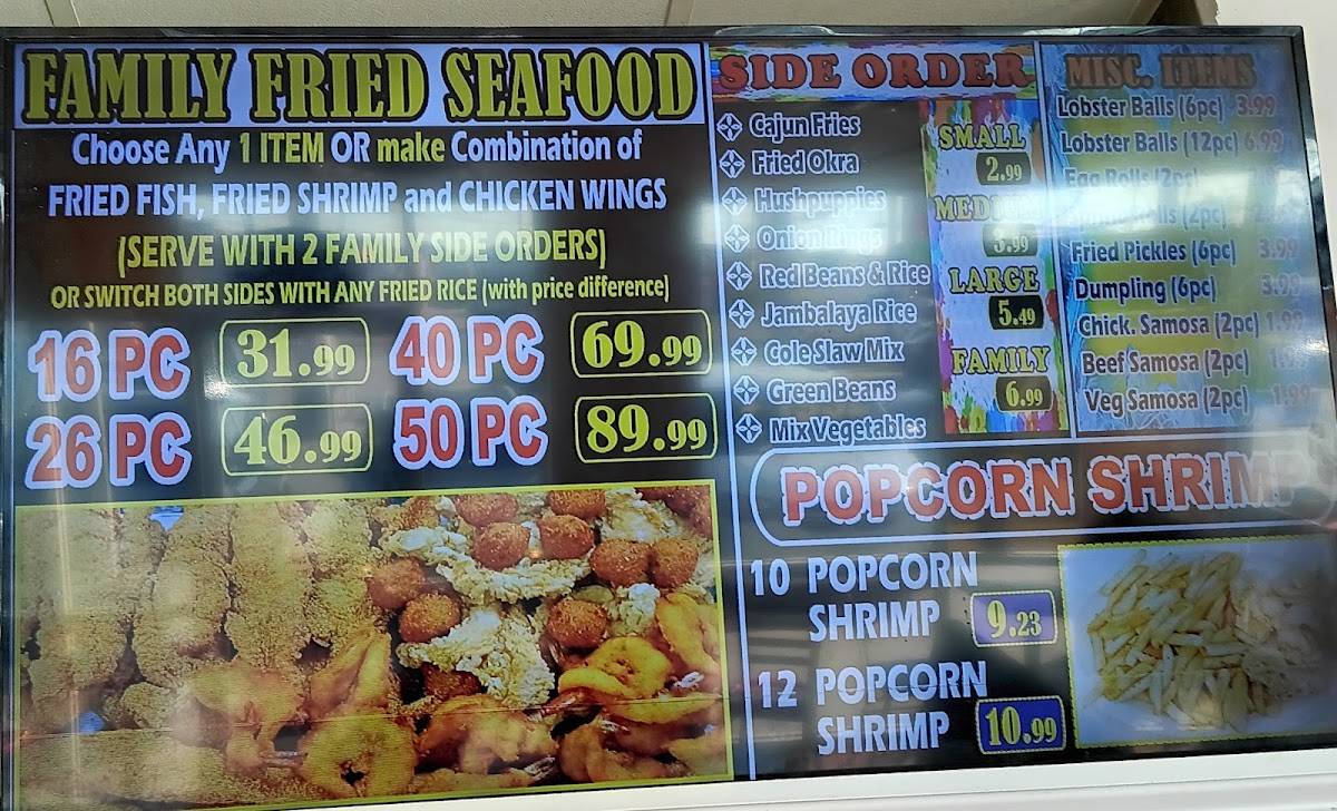 Menu at Fish Place fast food, Houston, Aldine Westfield Rd