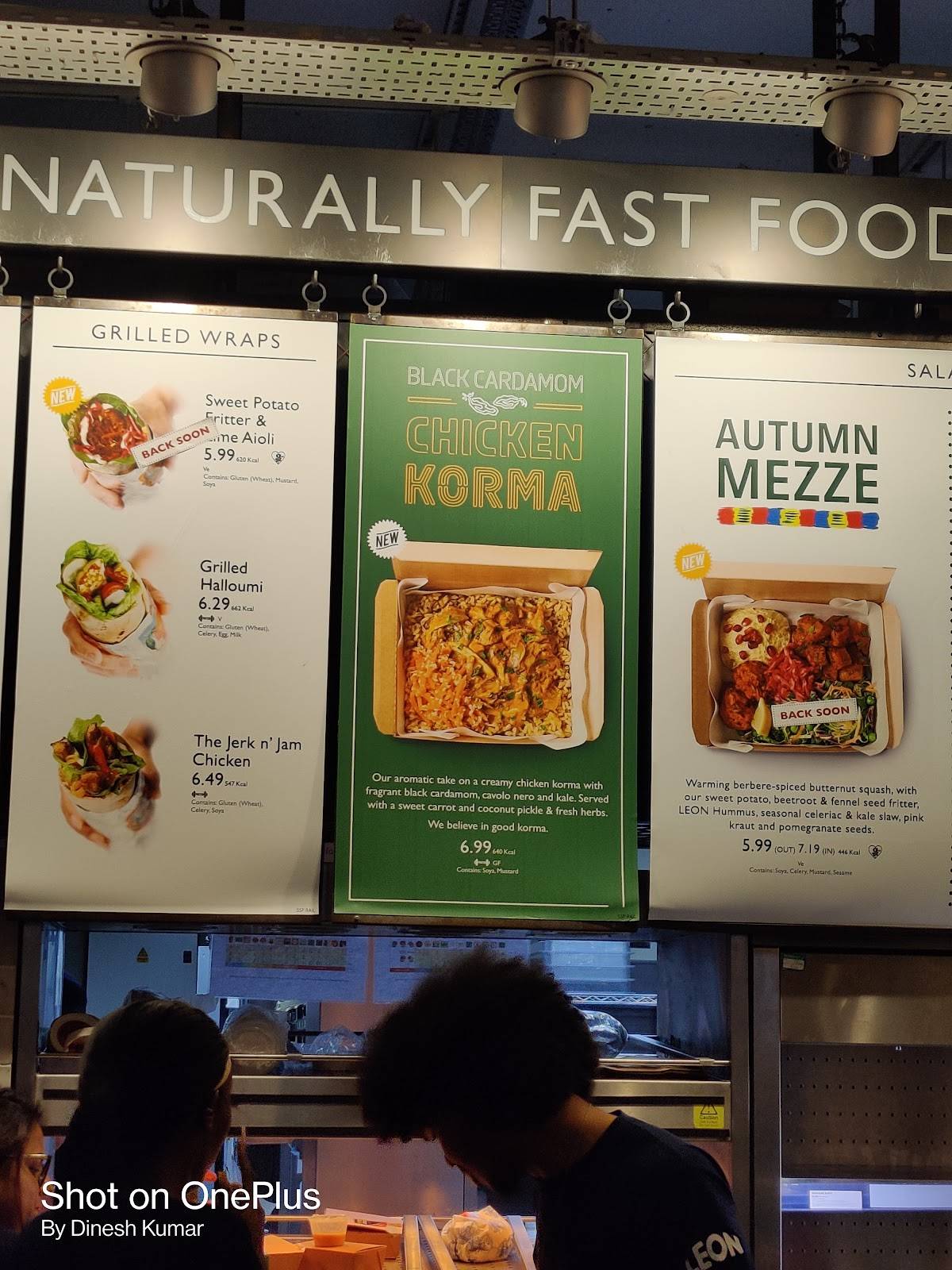 Menu at LEON Victoria Station (concourse level) restaurant, London