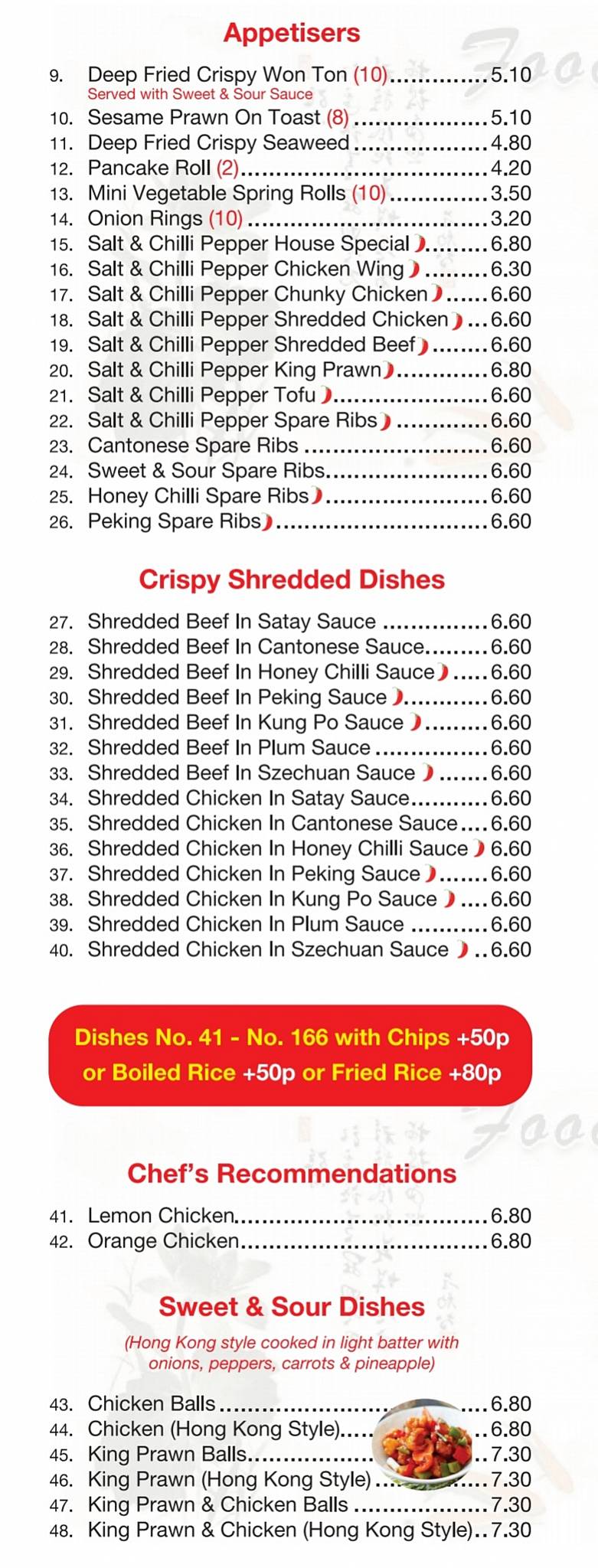 Menu at Pleasing Chinese Takeaway restaurant, Newcastle upon Tyne