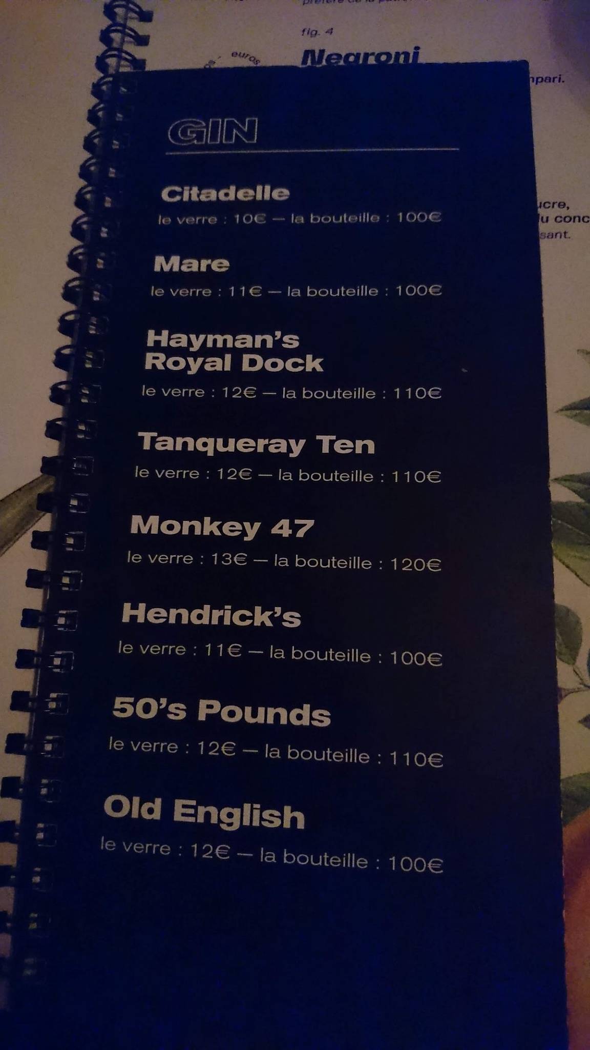 Menu at Fat Cat pub & bar, Toulouse