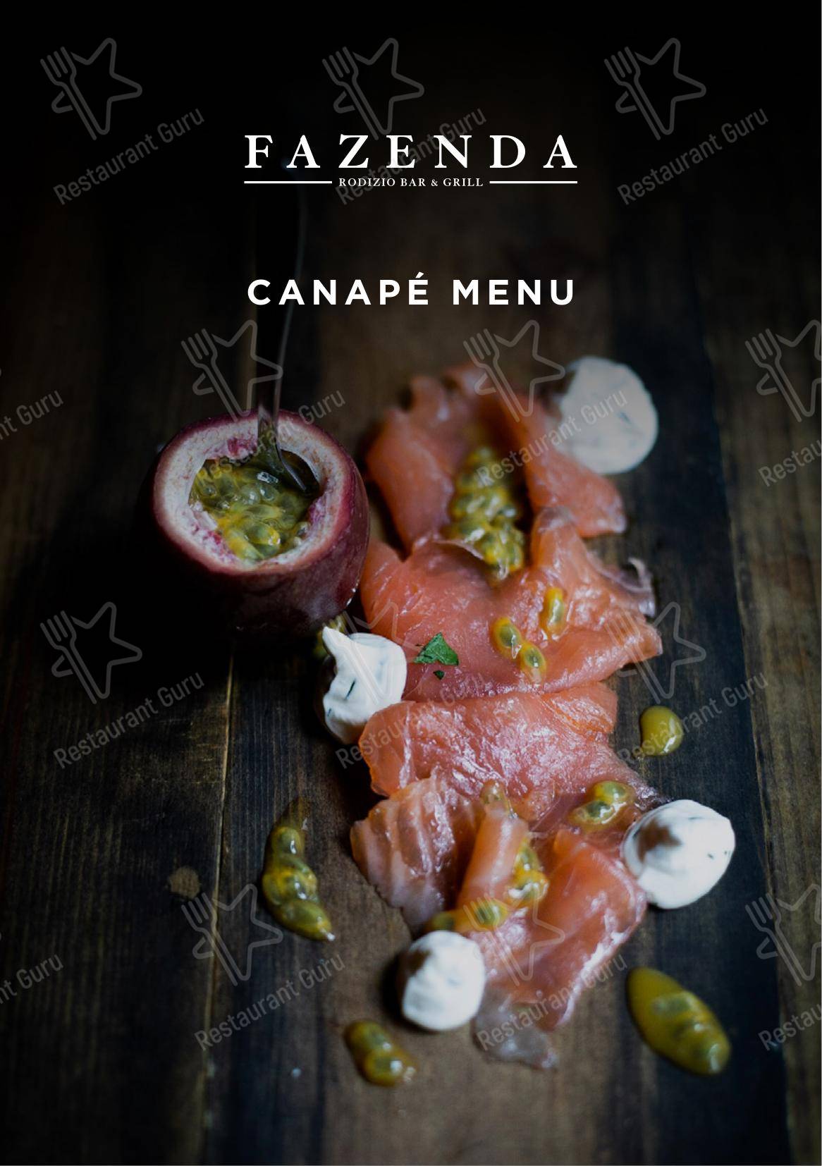 Menu at Fazenda Rodizio Bar & Grill Leeds, Leeds