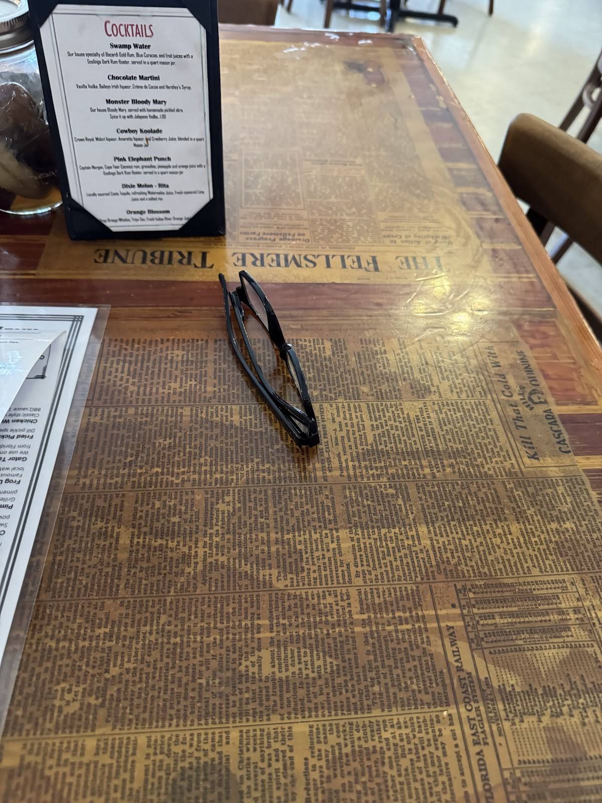 Menu at Marsh Landing Restaurant, Fellsmere