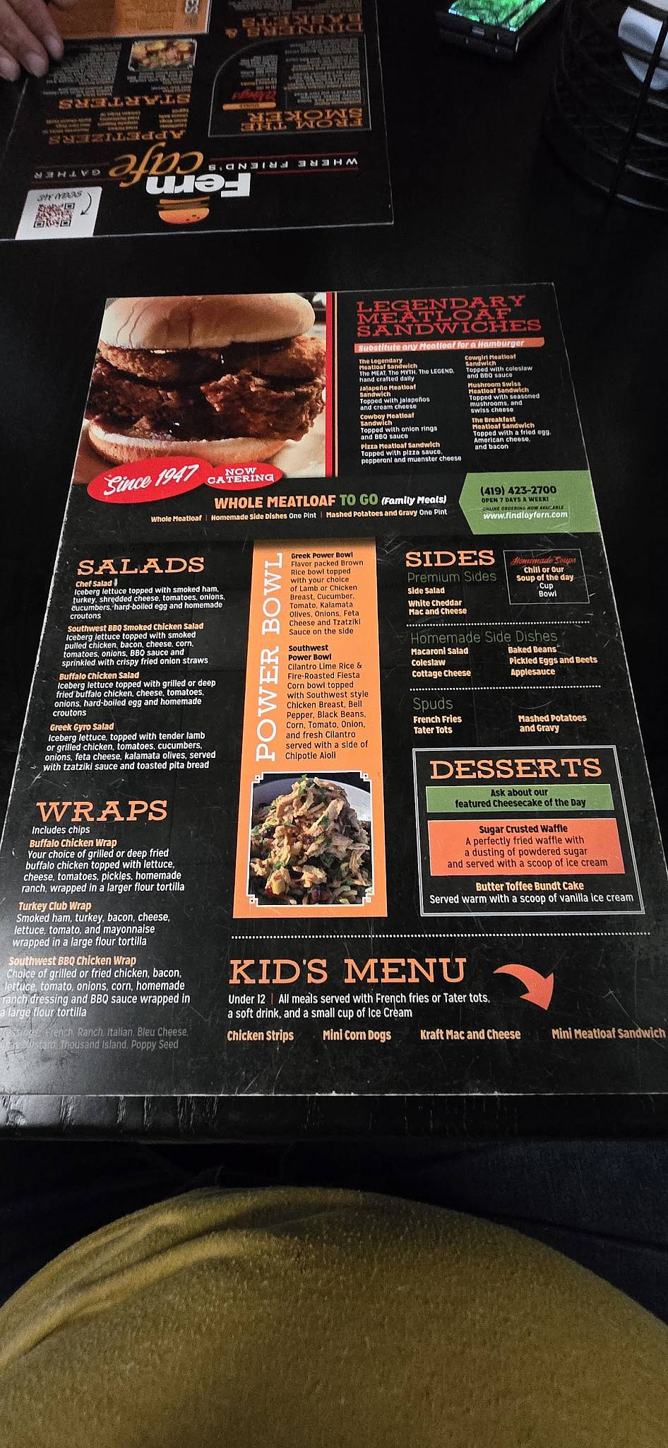 Menu at Fern Cafe - Findlay, OH, Findlay