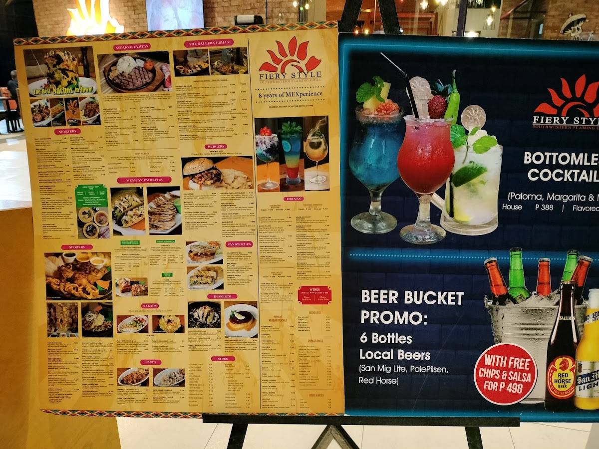 Menu at Fiery Style Southwestern Flaming Grill restaurant, Makati ...