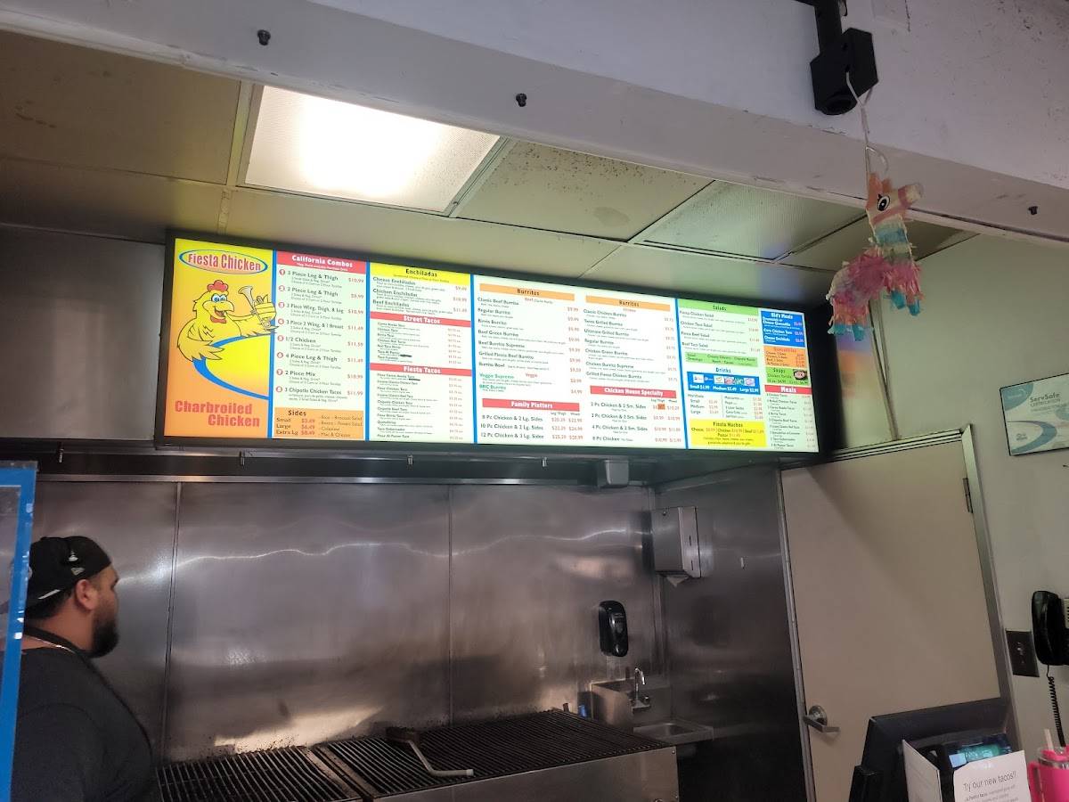 Menu at Fiesta Chicken restaurant, Boise, S Orchard St