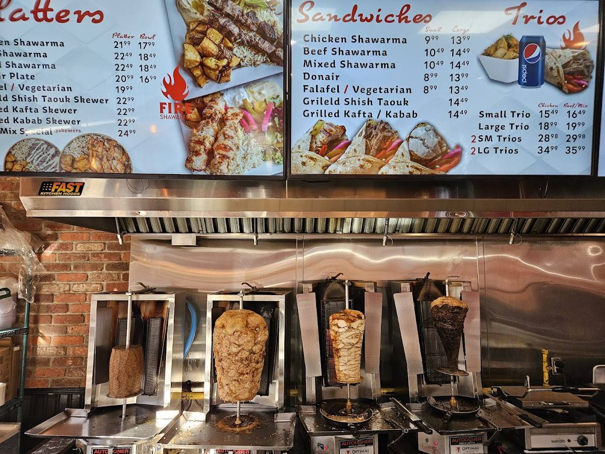 Carta del restaurante Fire Shawarma, Ottawa