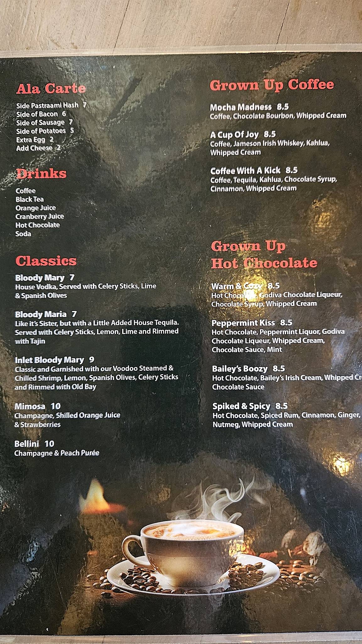 Menu at Fire To Table restaurant, Murrells Inlet