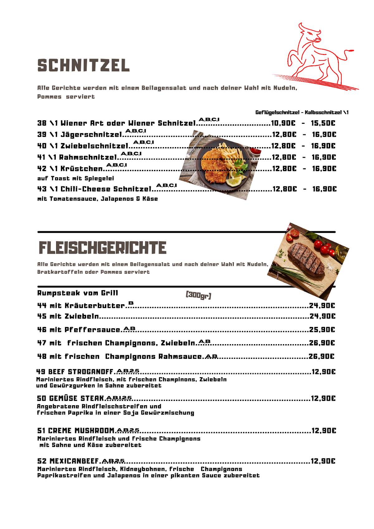 Speisekarte von FireRoom cafe, Wissen