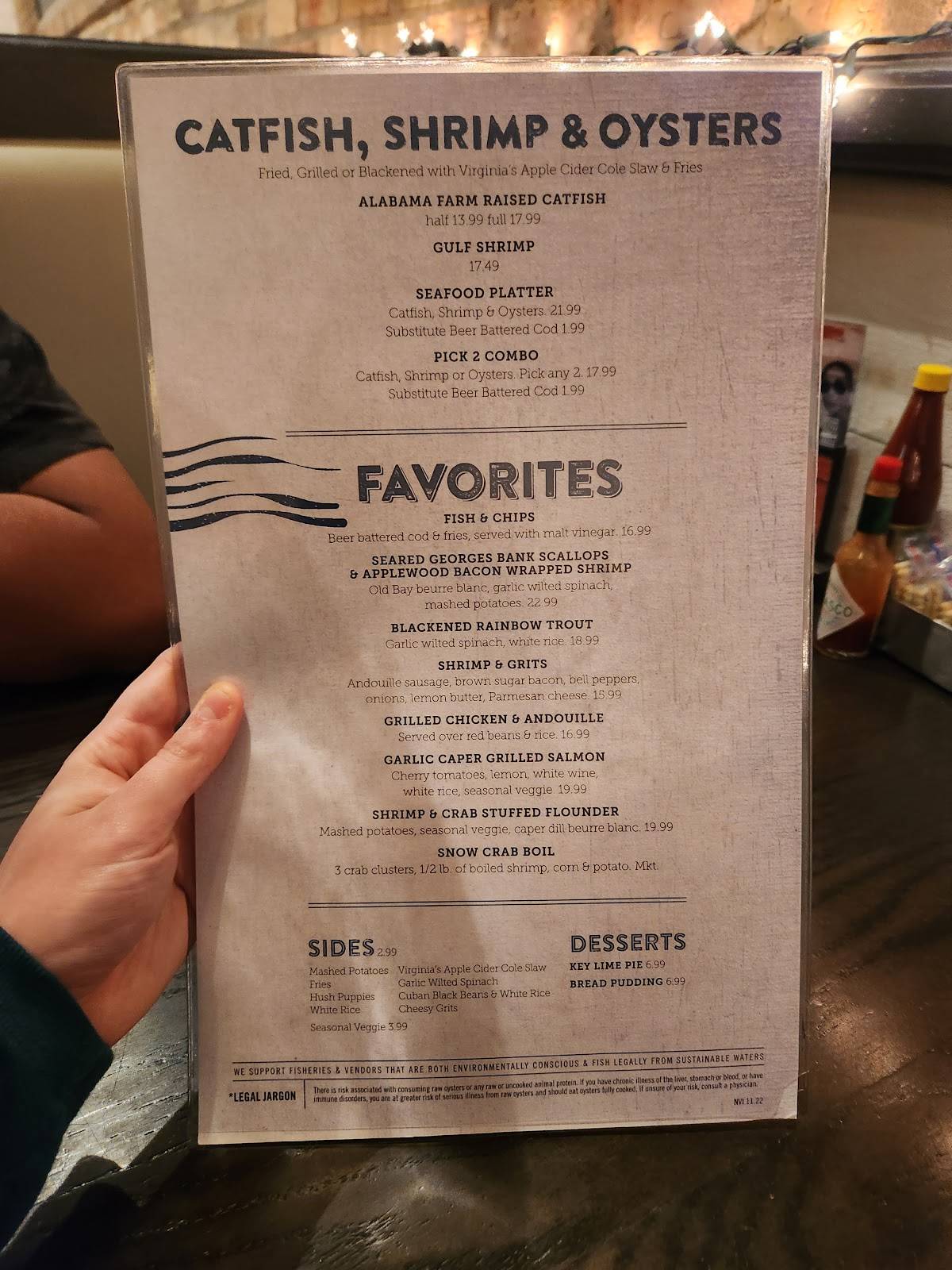 Menu at Fish City Grill restaurant, Allen, Watters Creek Blvd Ste. 150