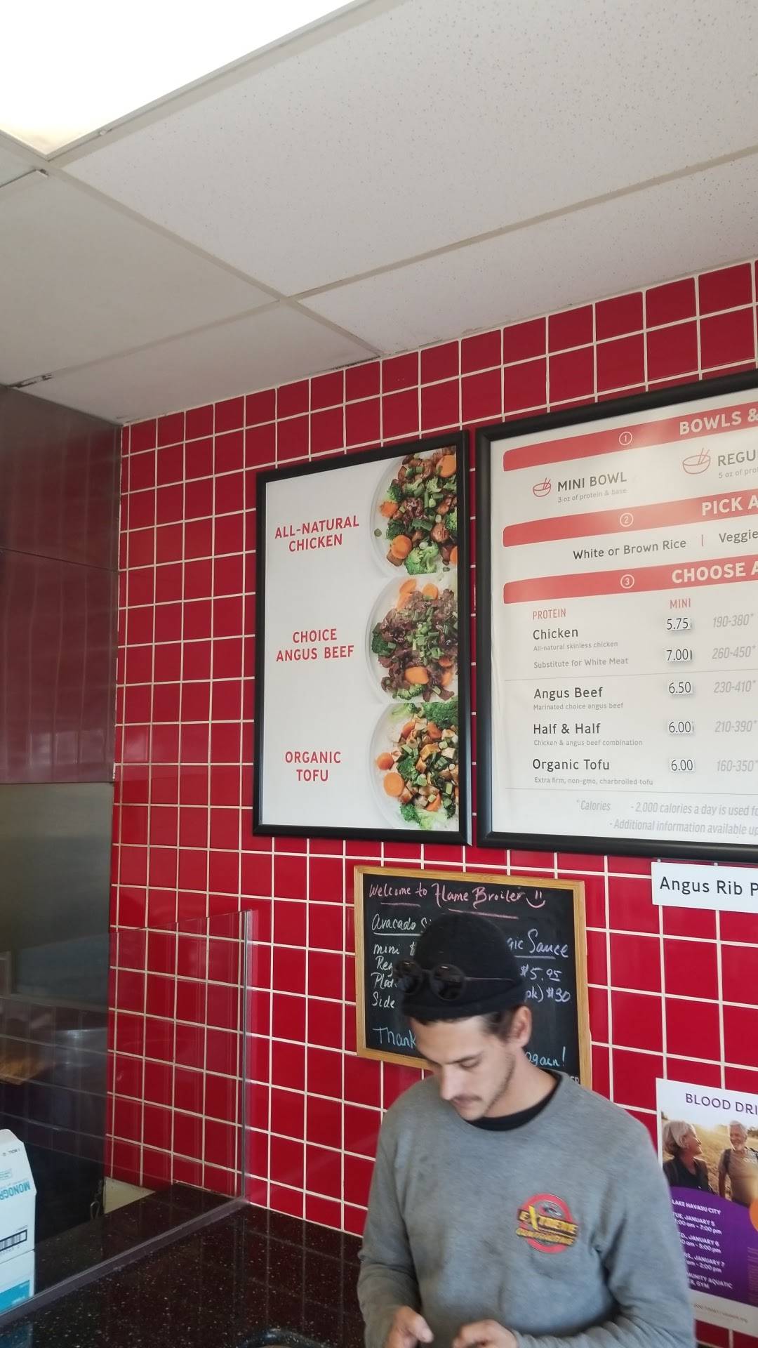 Menu at Flame Broiler restaurant, Lake Havasu City, McCulloch Blvd N #110