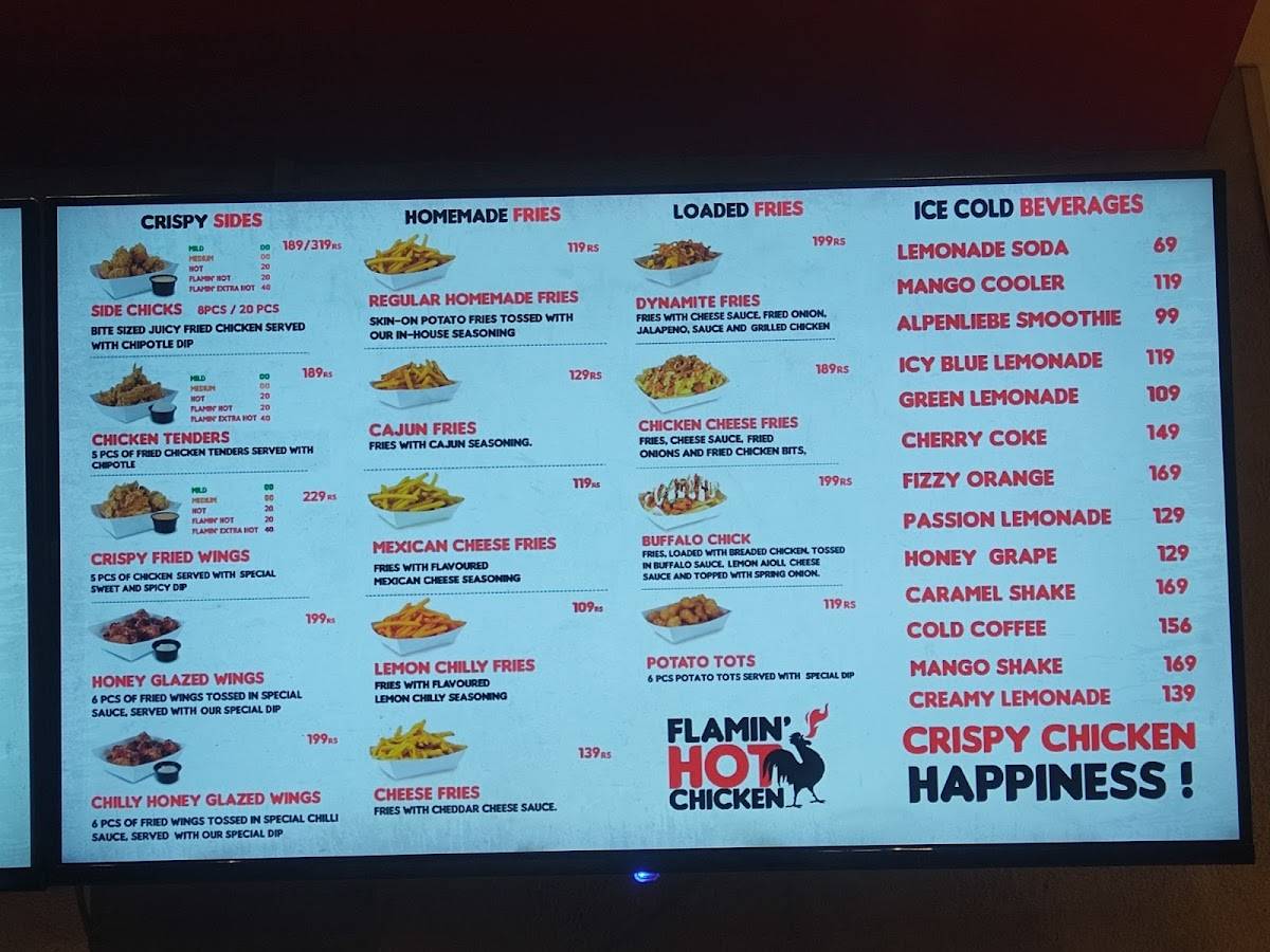 Menu at Flamin' Hot Chicken - Edappally Best Chicken Burgers in Kochi ...