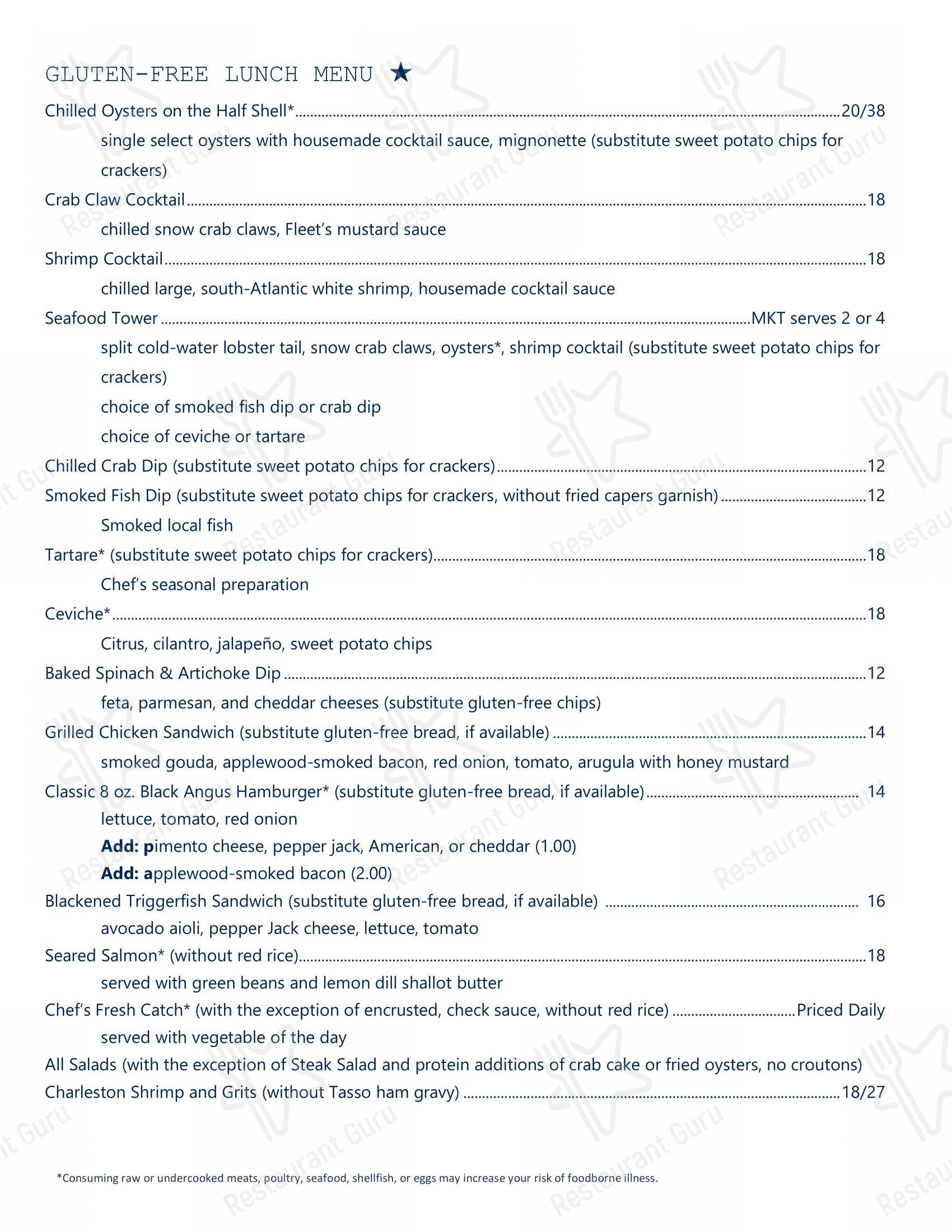 Menu at Fleet Landing Restaurant & Bar, Charleston