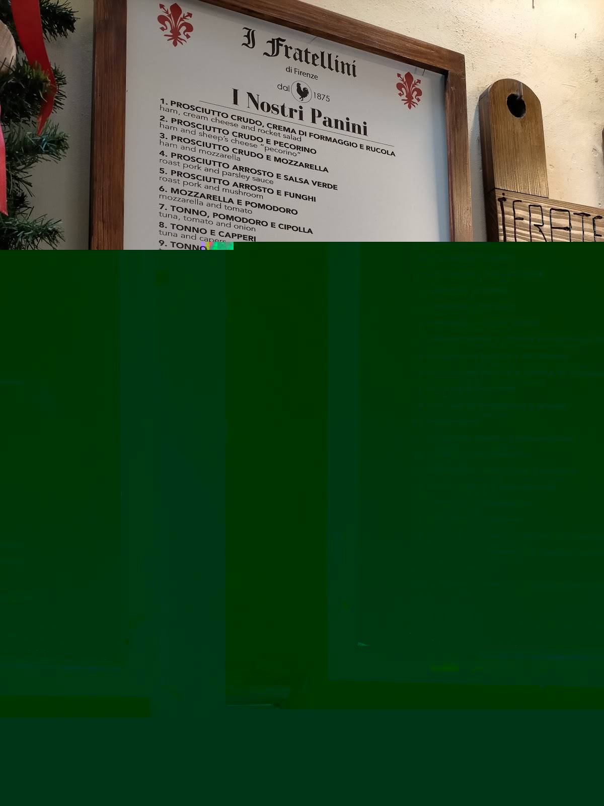 Speisekarte von I Fratellini pub & Bar, Florenz