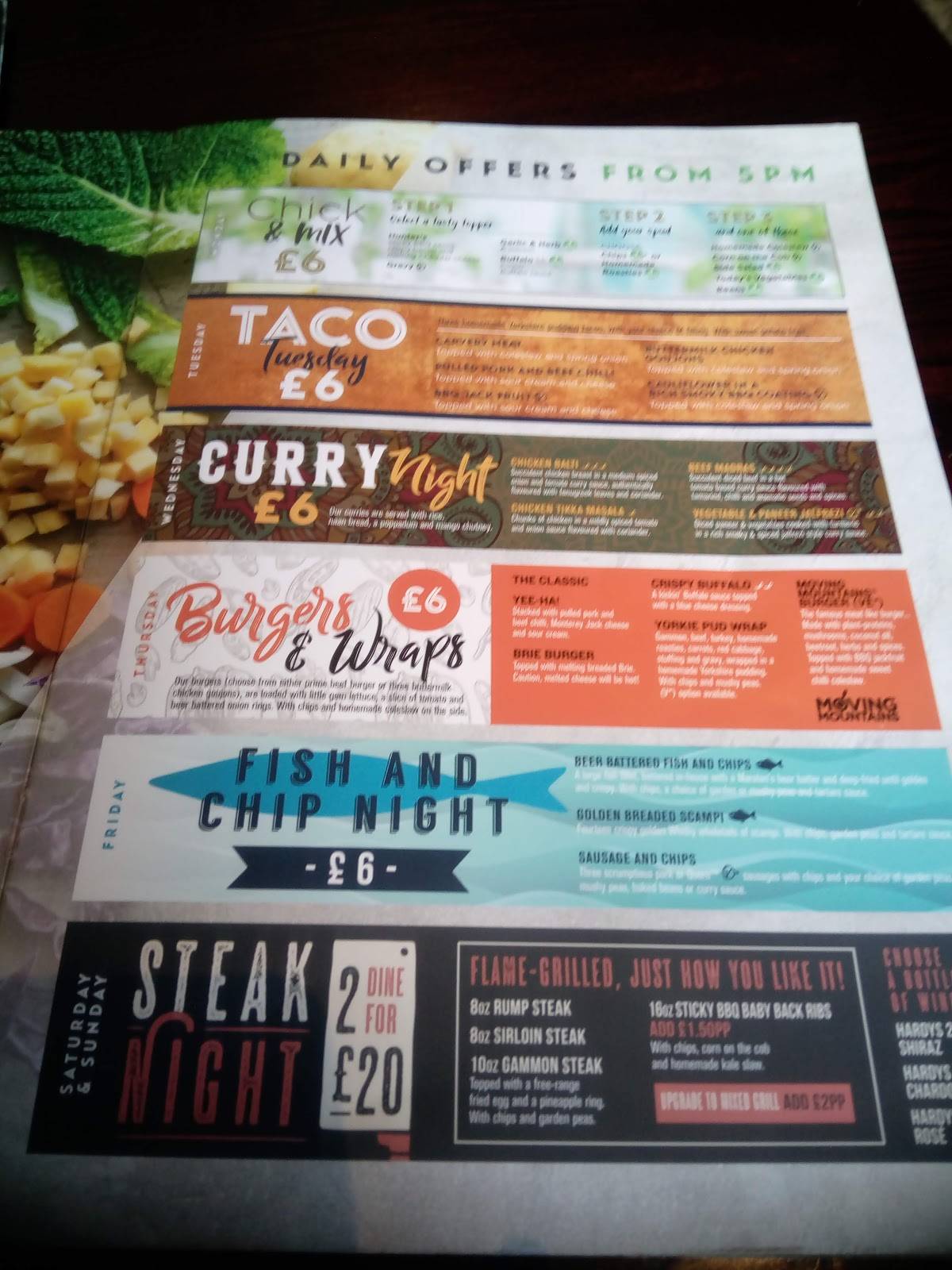 Menu at Flying Squirrel pub & bar, Bradford