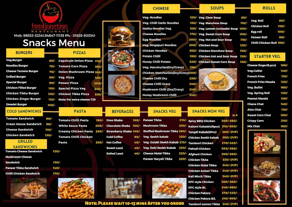 Menu at Food Junction, Jaito