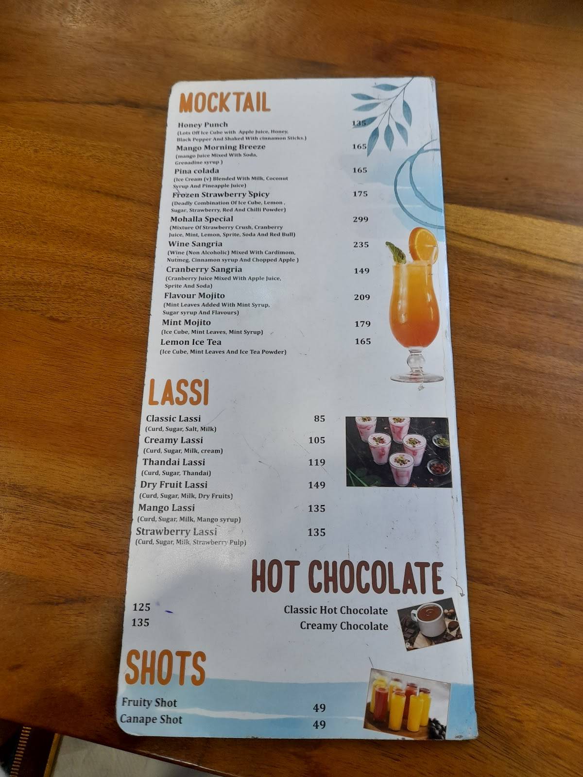 Menu at Food Mohalla, Bahadurgarh, MWRM+F84